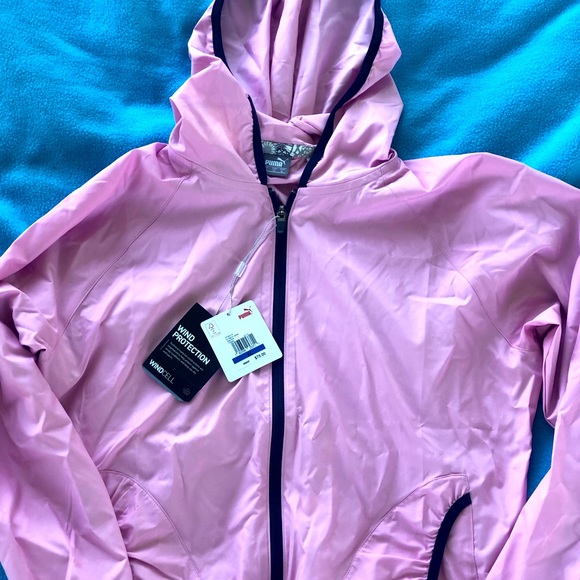 Puma | Jackets & Coats | Pink Puma Windbreaker Brand New L | Poshmark